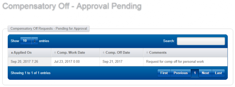 How to apply compensatory off - Lenvica HRMS