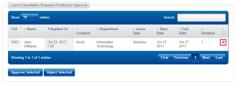 How to approve leave cancellation - Lenvica HRMS