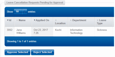 How to approve leave cancellation - Lenvica HRMS
