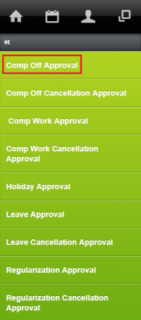 How to approve compensatory off - Lenvica HRMS