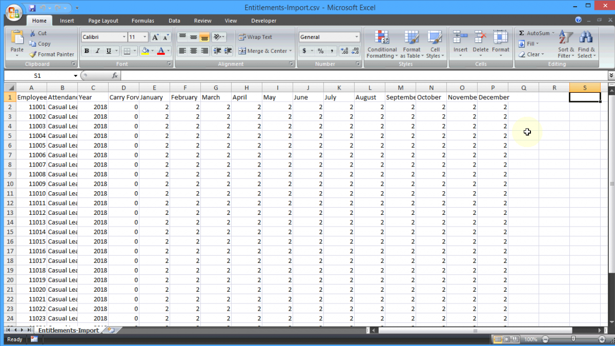 How to import Leave Entitlements from Excel Sheets - Lenvica HRMS
