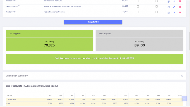 How to submit Income Tax Declarations as an Employee - Lenvica HRMS