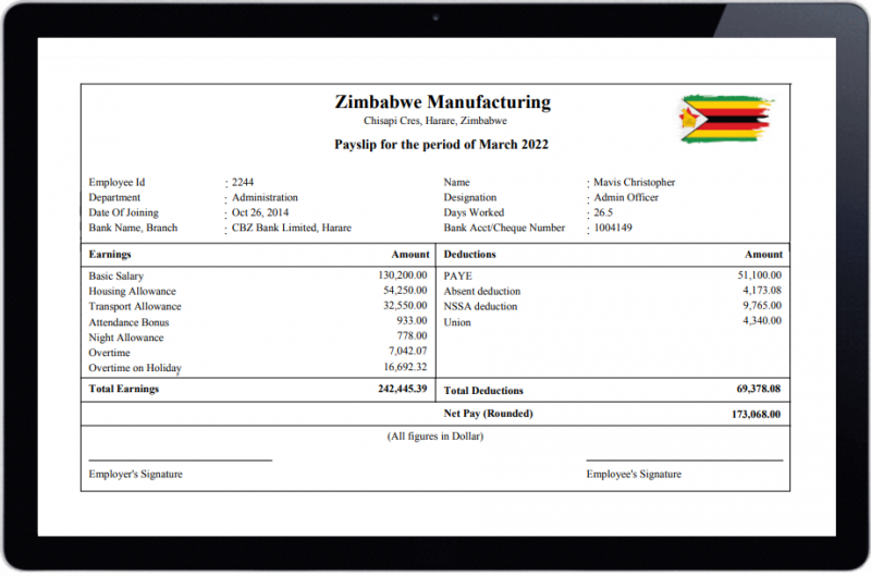HR, Payroll, Attendance Software for Zimbabwe - Lenvica HRMS